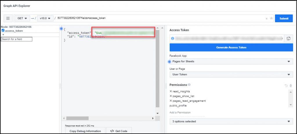 Import Facebook Page API Data to Google Sheets [2021] | API Connector