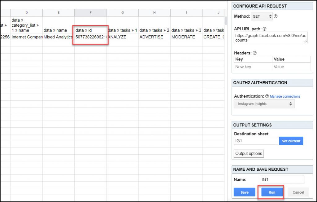 Import Instagram Insights API Data to Google Sheets [2021] | API Connector